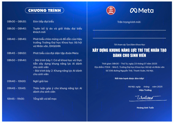 USSH công bố “Khung năng lực trí tuệ nhân tạo dành cho sinh viên”: Nền ...